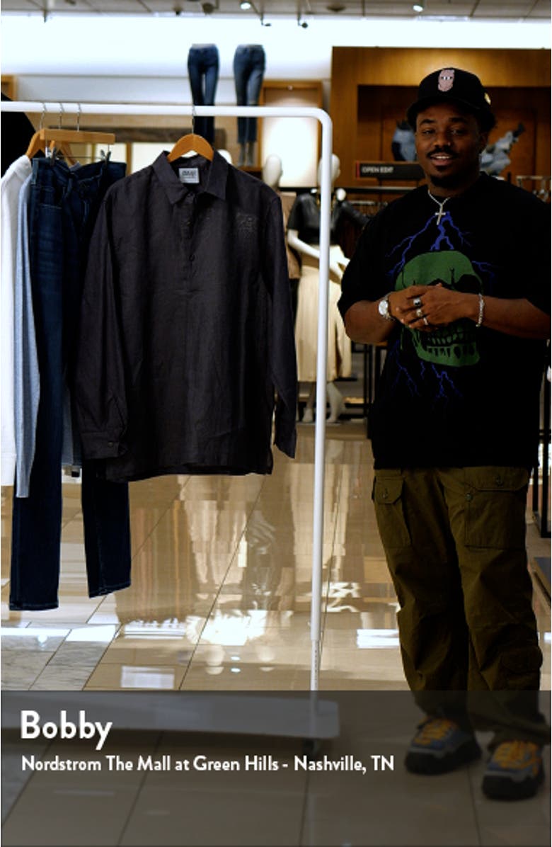 Bricks & Wood Longline Linen Popover Shirt | Nordstromrack