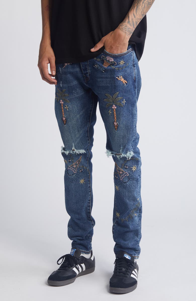 ICECREAM The Drums Ripped Straight Leg Jeans | Nordstromrack