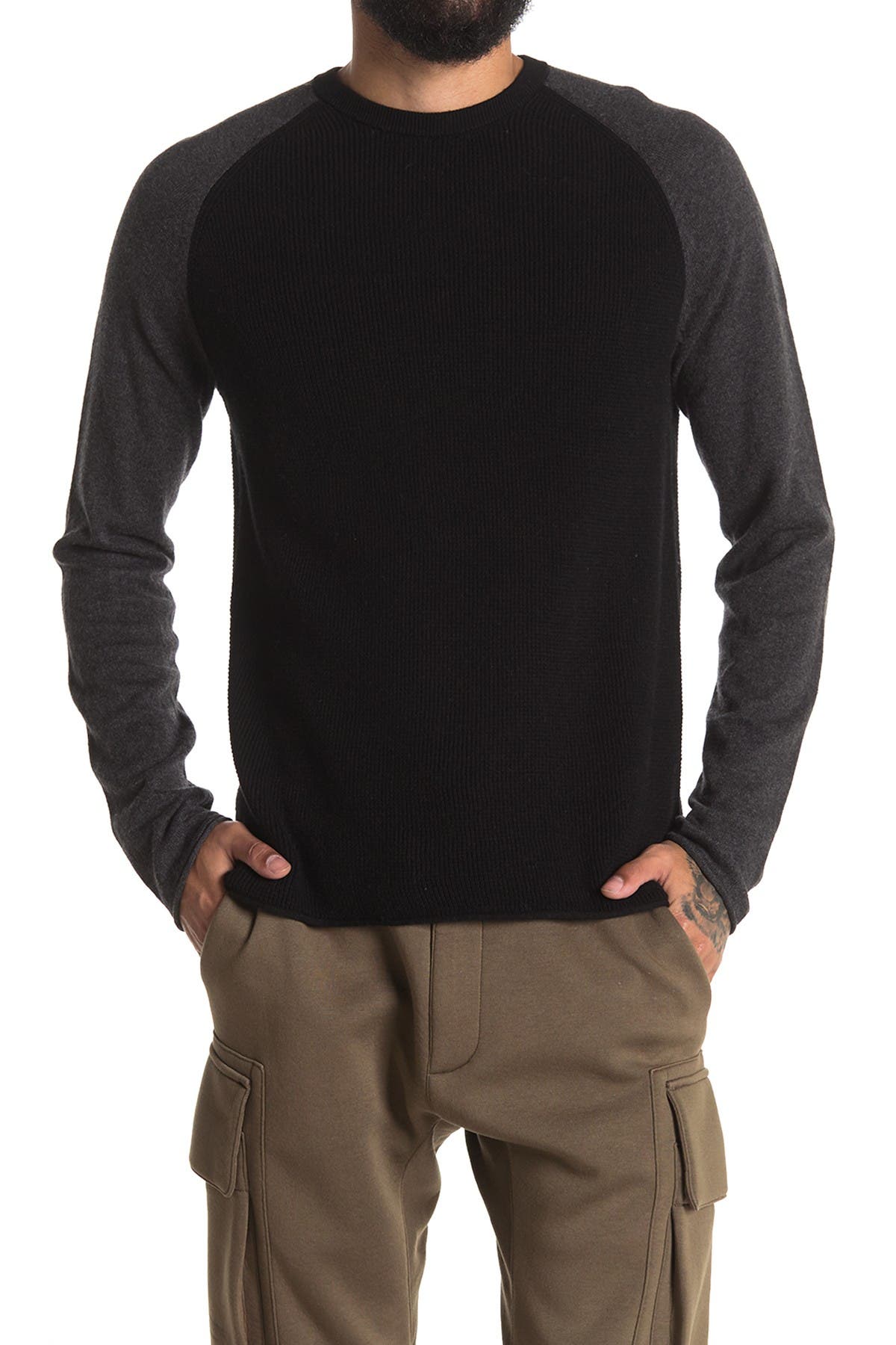 Amicale Waffle Jersey Contrast Raglan Top | Nordstromrack