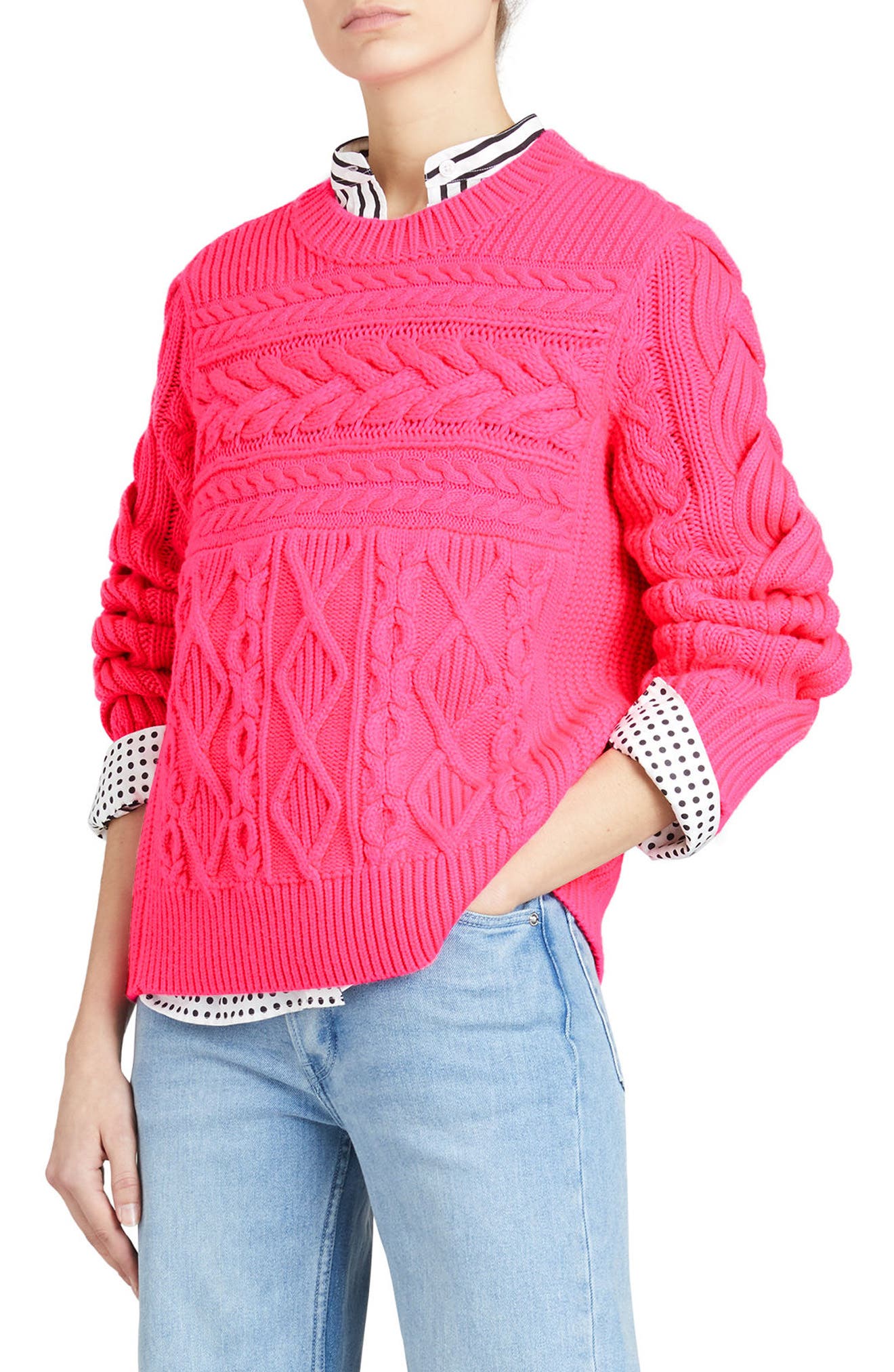 Burberry Tolman Aran Knit Sweater | Nordstrom