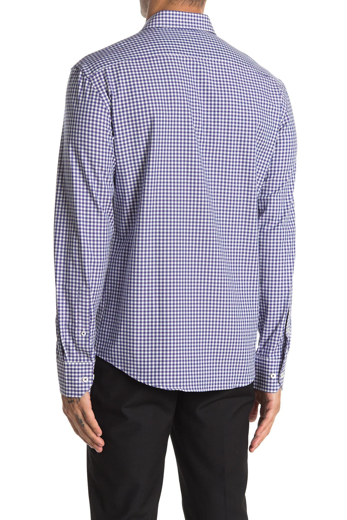 Bugatchi Gingham Print Shaped Fit Sport Shirt | Nordstromrack