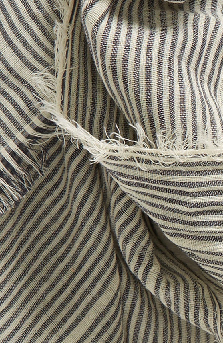 Vince Micro Stripe Cotton Scarf | Nordstromrack