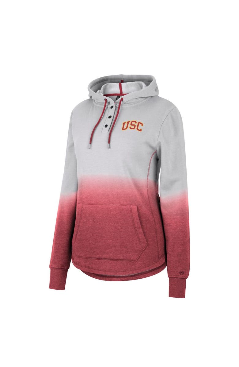 COLOSSEUM Women's Colosseum Gray/Cardinal USC Trojans Aurelia Dip-Dye ...