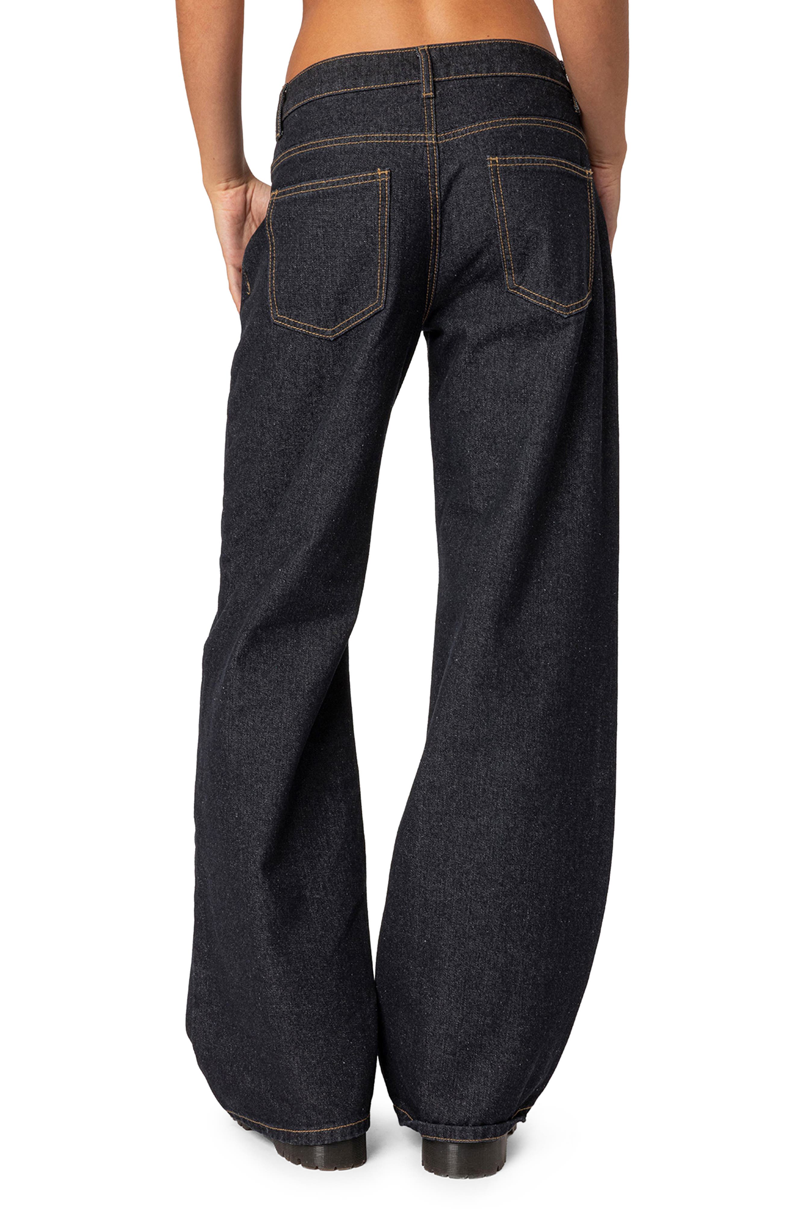 EDIKTED Raelynn Low Rise Wide Leg Jeans | Nordstrom
