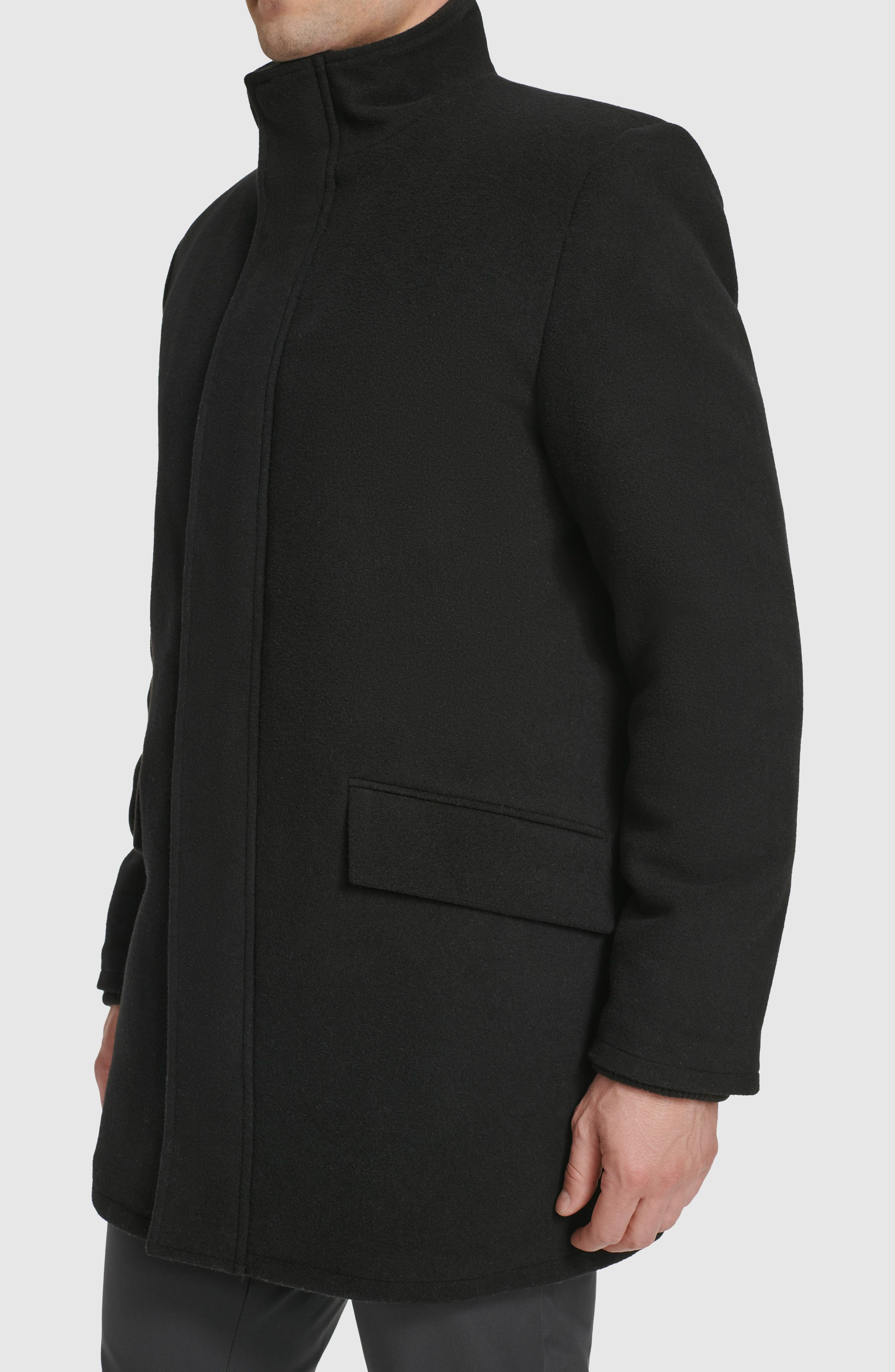 Cole Haan Signature Stand Collar Wool Blend Car Coat | Nordstromrack