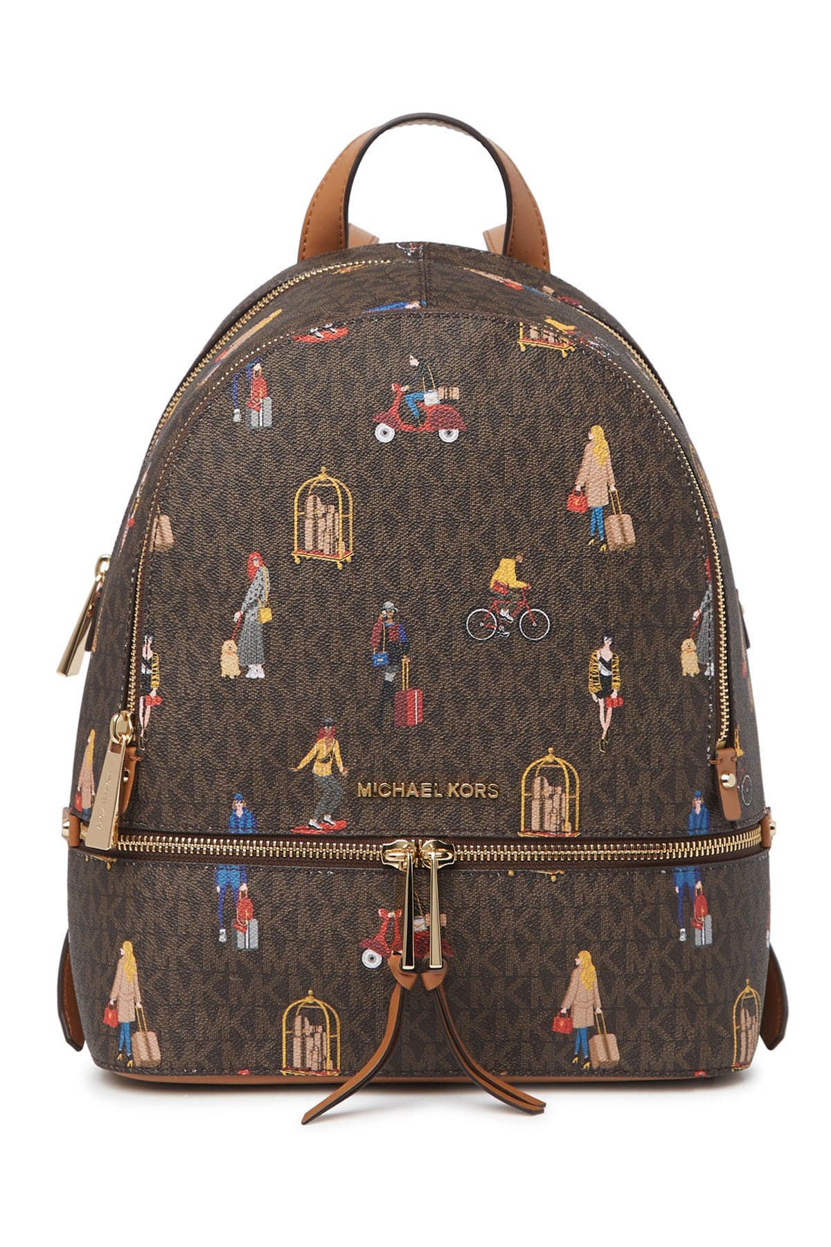 MICHAEL Michael Kors Rhea Logo Print Zip Medium Backpack | Nordstromrack