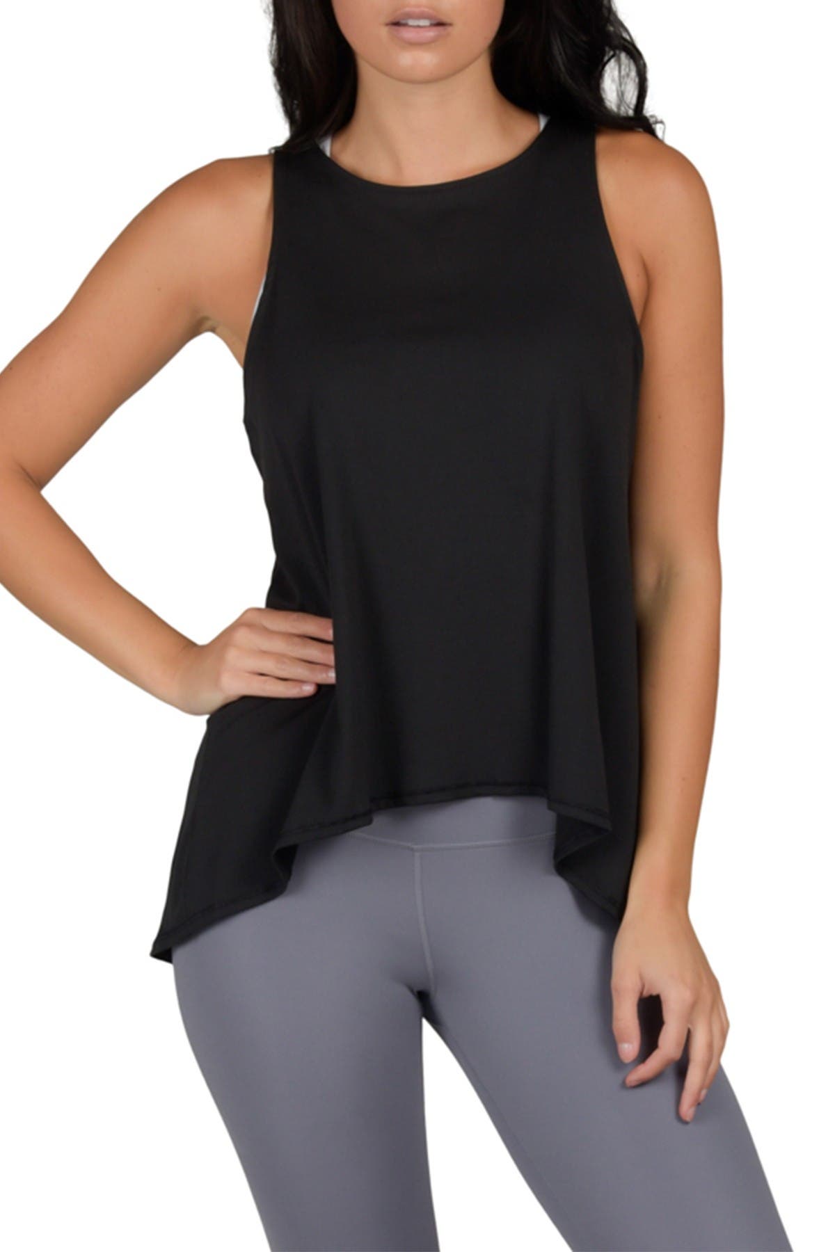 YOGALICIOUS Overlap Back Sleeveless Top | Nordstromrack
