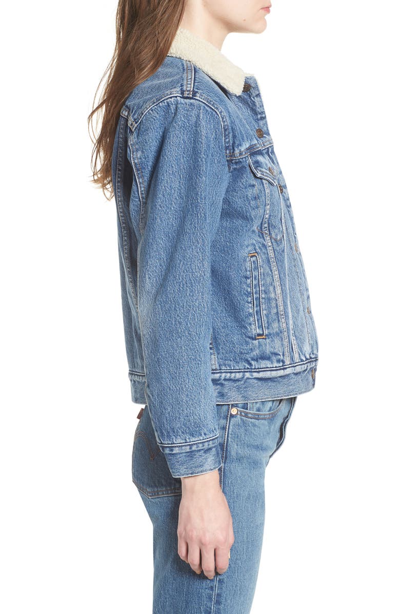 Levi's ® Ex-Boyfriend Faux Fur Lined Denim Jacket | Nordstromrack
