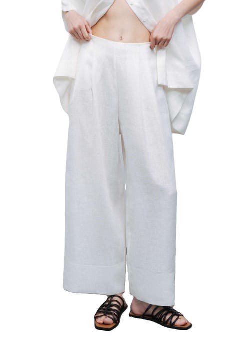 Women's 100% Linen Wide-Leg Pants | Nordstrom