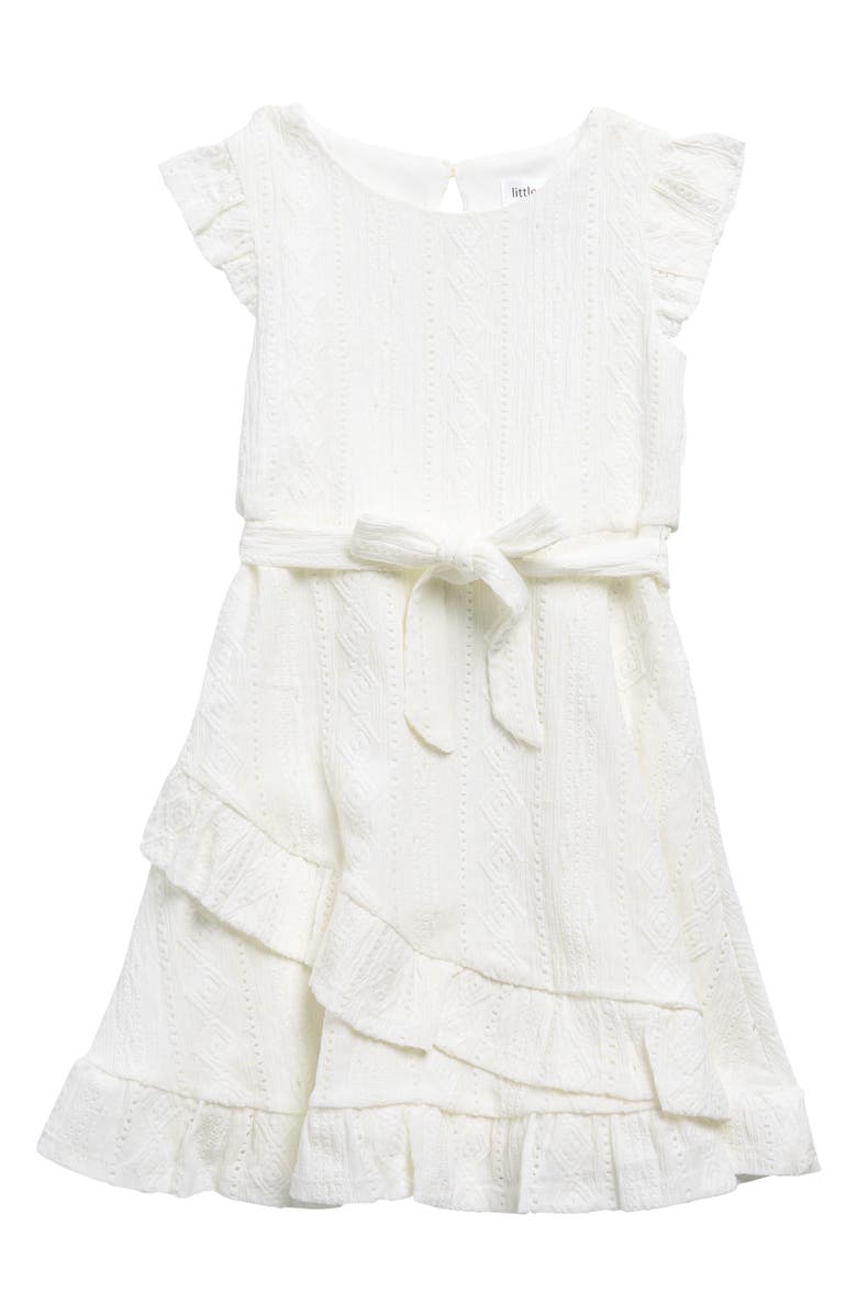 Little Angels Flutter Sleeve Eyelet Knit Dress | Nordstromrack