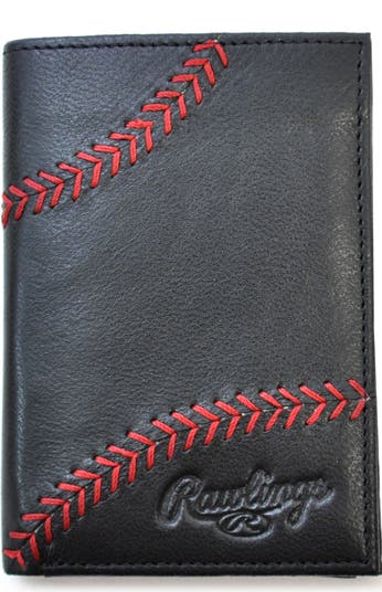 Rawlings ® Baseball Stitch Leather Money Clip Wallet | Nordstrom