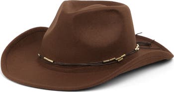 Vince Camuto Beaded Trim Cowboy Hat | Nordstromrack