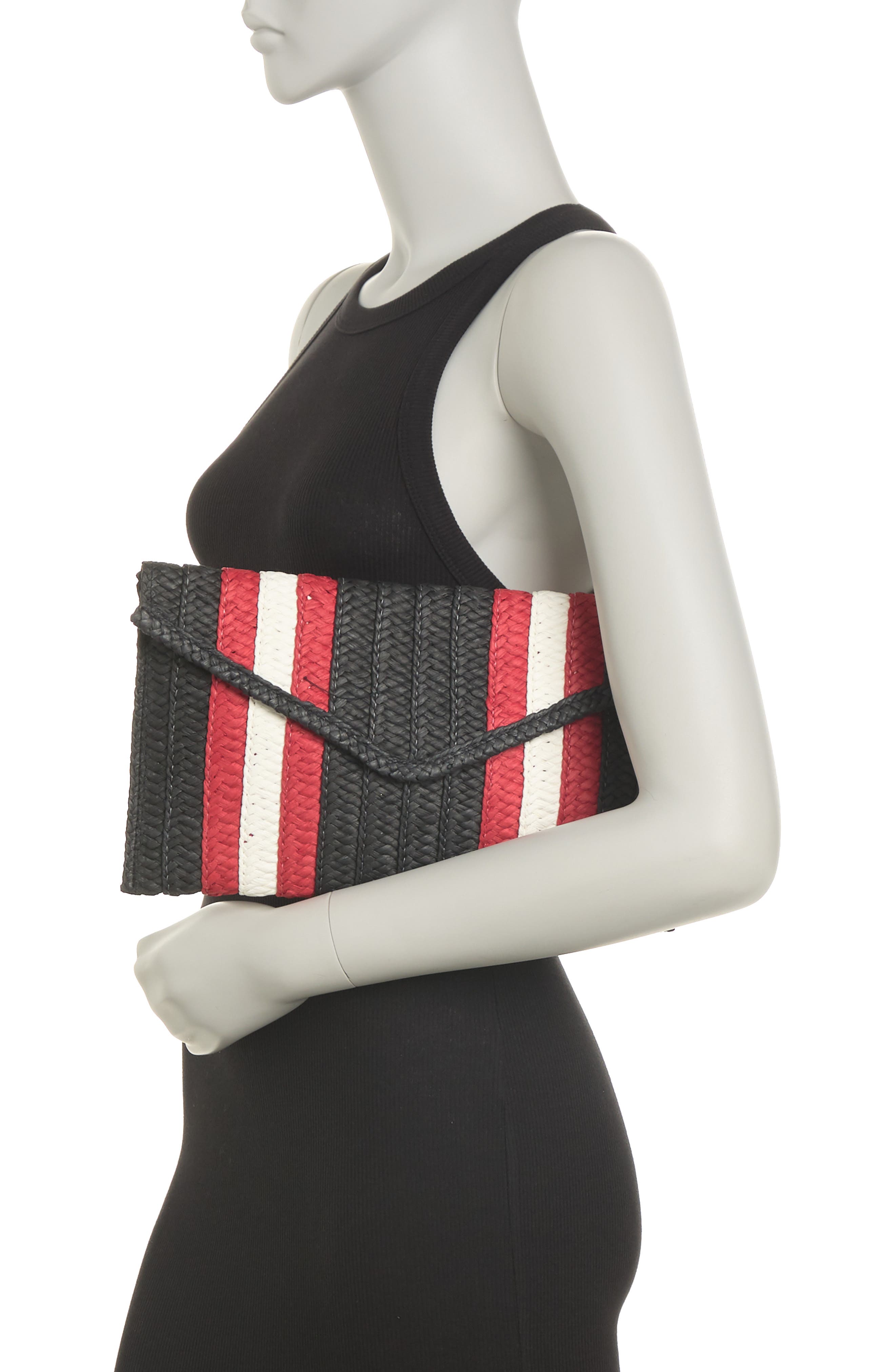 BTB Los Angeles Stripe Clutch | Nordstromrack