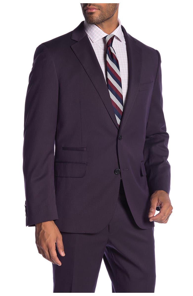 SAVILE ROW CO Rivington Purple Two Button Notch Lapel Modern Fit Gab ...