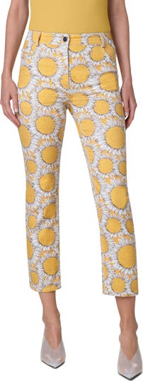 Akris punto Maru Print Tapered Leg Ankle Jeans | Nordstrom