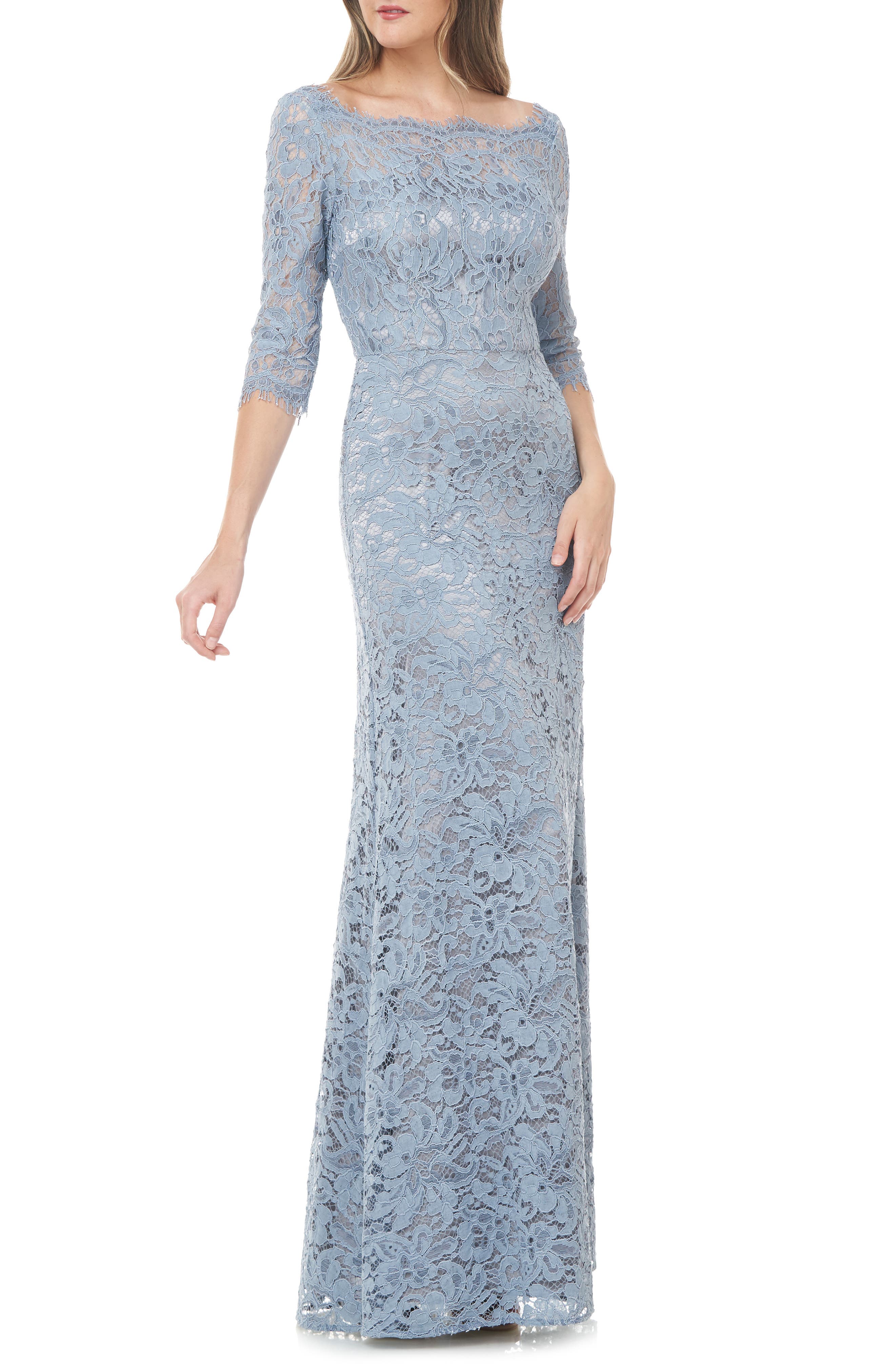 JS Collections Lace Column Gown | Nordstrom