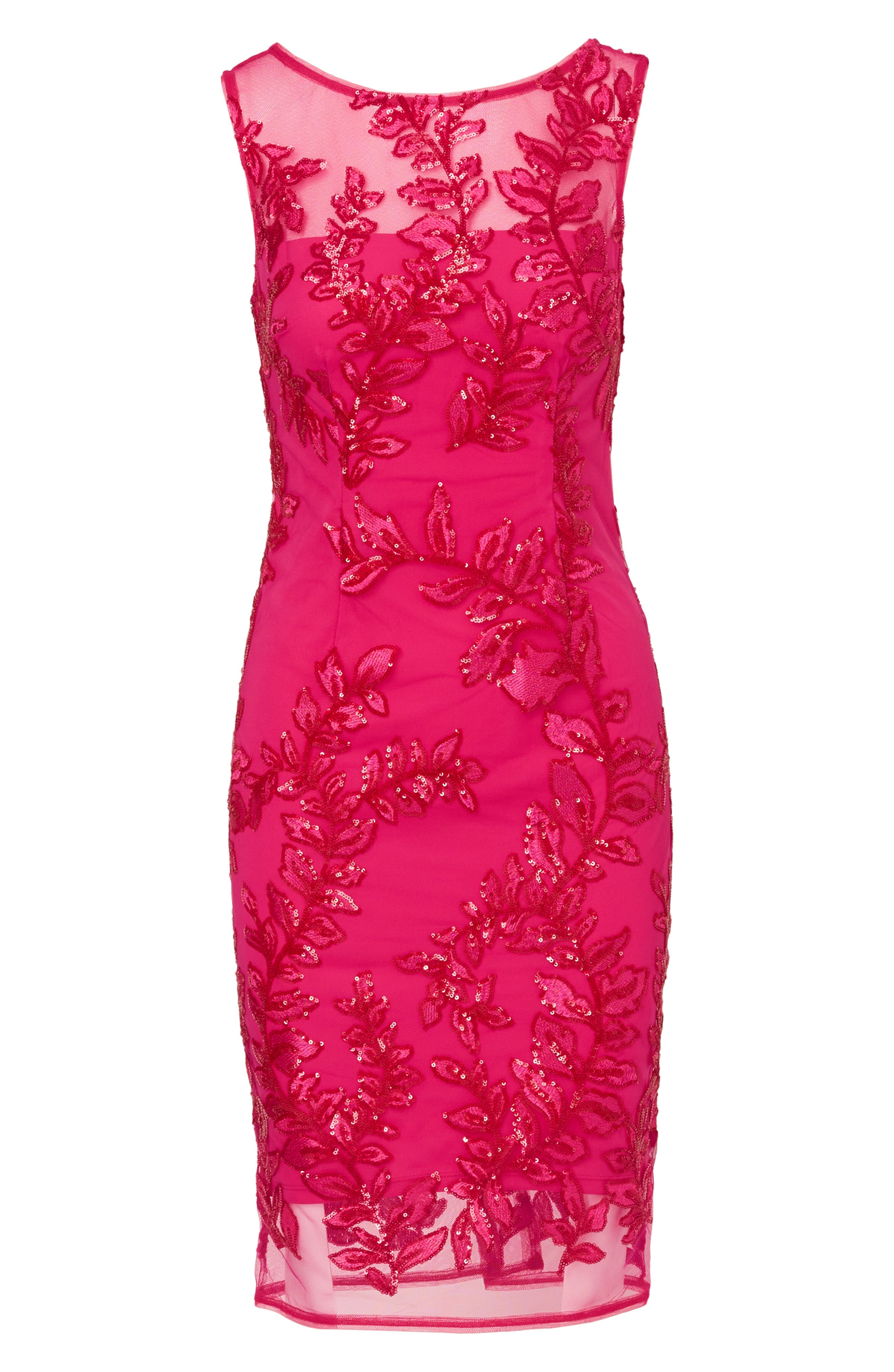 Adrianna Papell Sequin Leaf Sheath Dress (Women) | Nordstrom