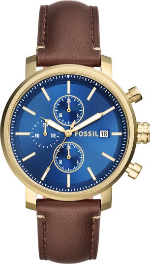 Fossil Modern Rhett Leather Strap Watch, 42mm | Nordstromrack