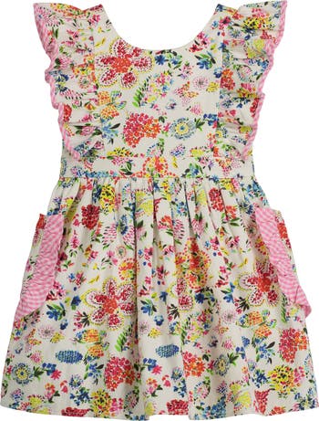 Pastourelle by Pippa & Julie Kids' Floral Print Apron Dress | Nordstromrack