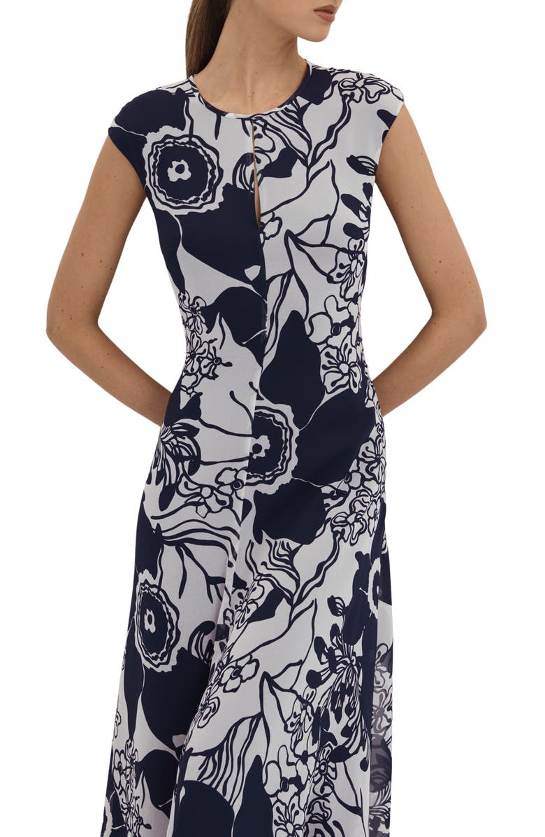 Reiss Becci Mixed Floral Print High-Low Dress | Nordstromrack