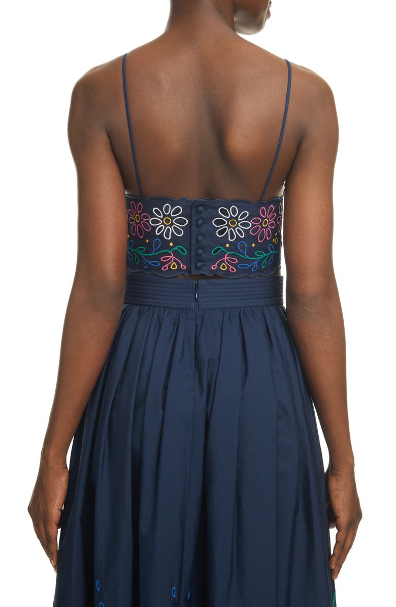 Chloé Embroidered Cotton Poplin Bustier Top | Nordstromrack