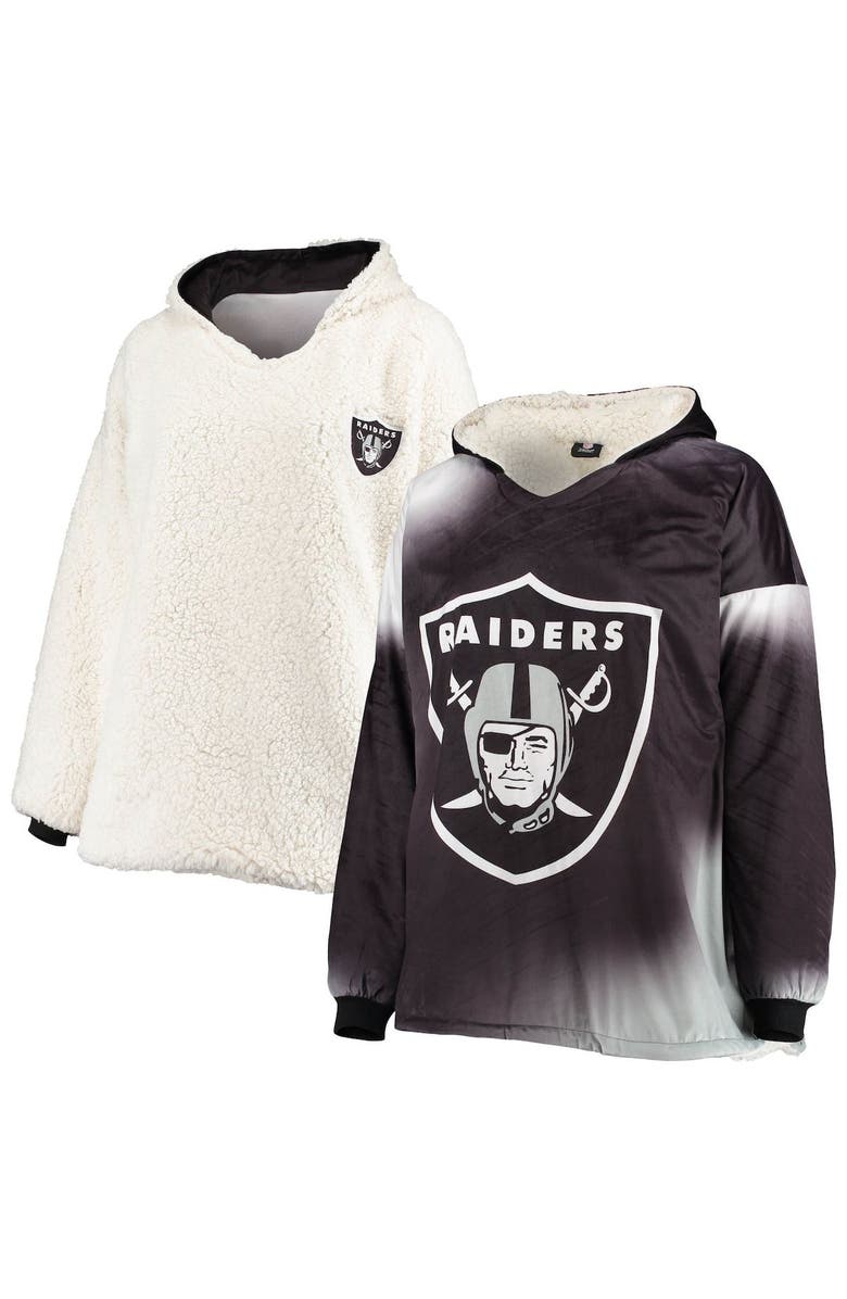 FOCO Black Las Vegas Raiders Reversible Sherpa Hoodeez | Nordstrom