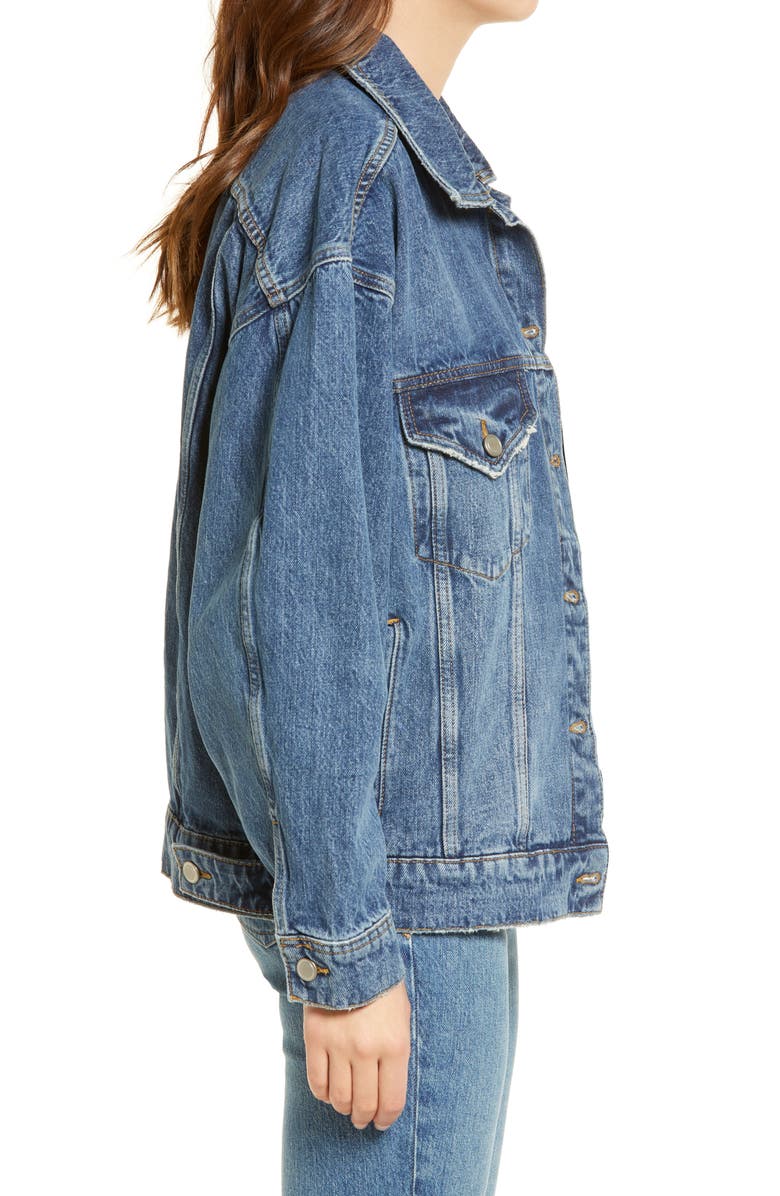 Good American Oversize Denim Trucker Jacket | Nordstromrack