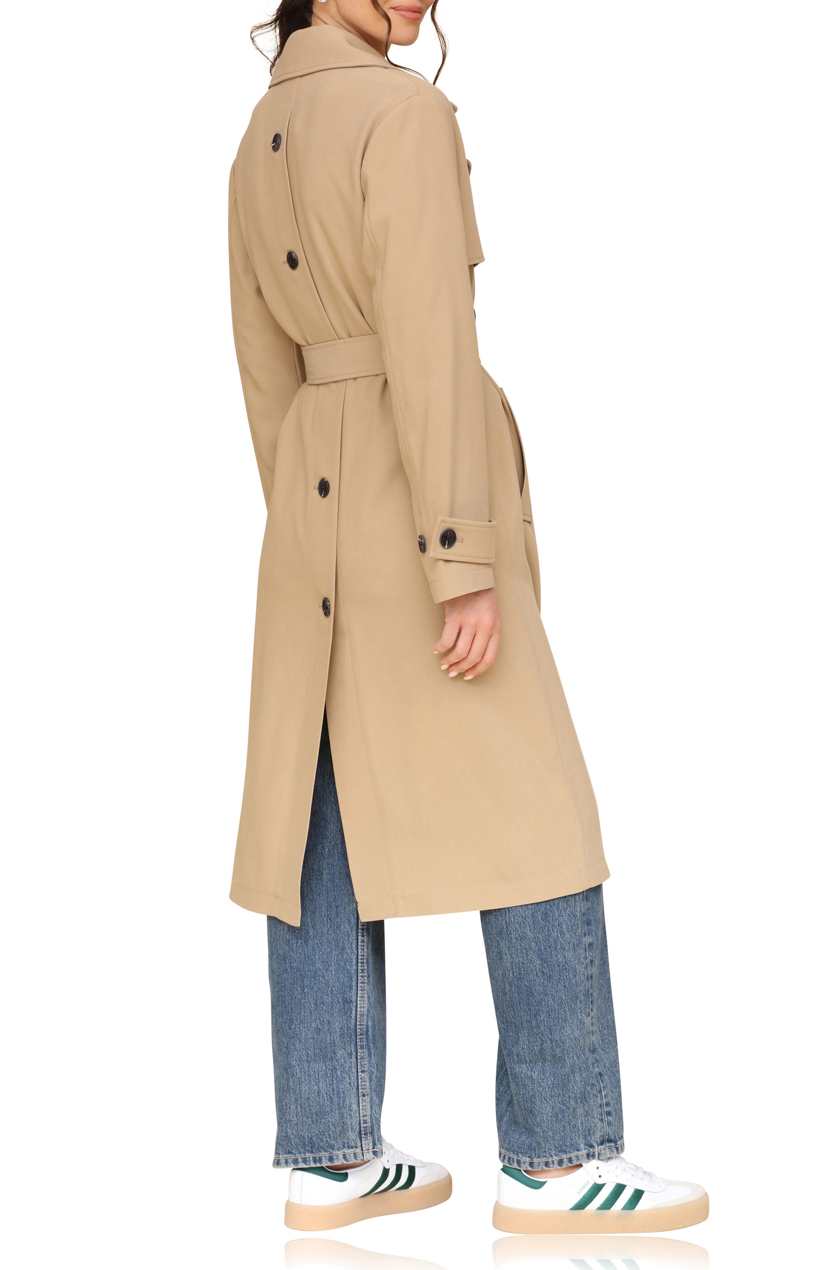 Avec Les Filles Relaxed Fit Button Back Trench Coat | Nordstrom