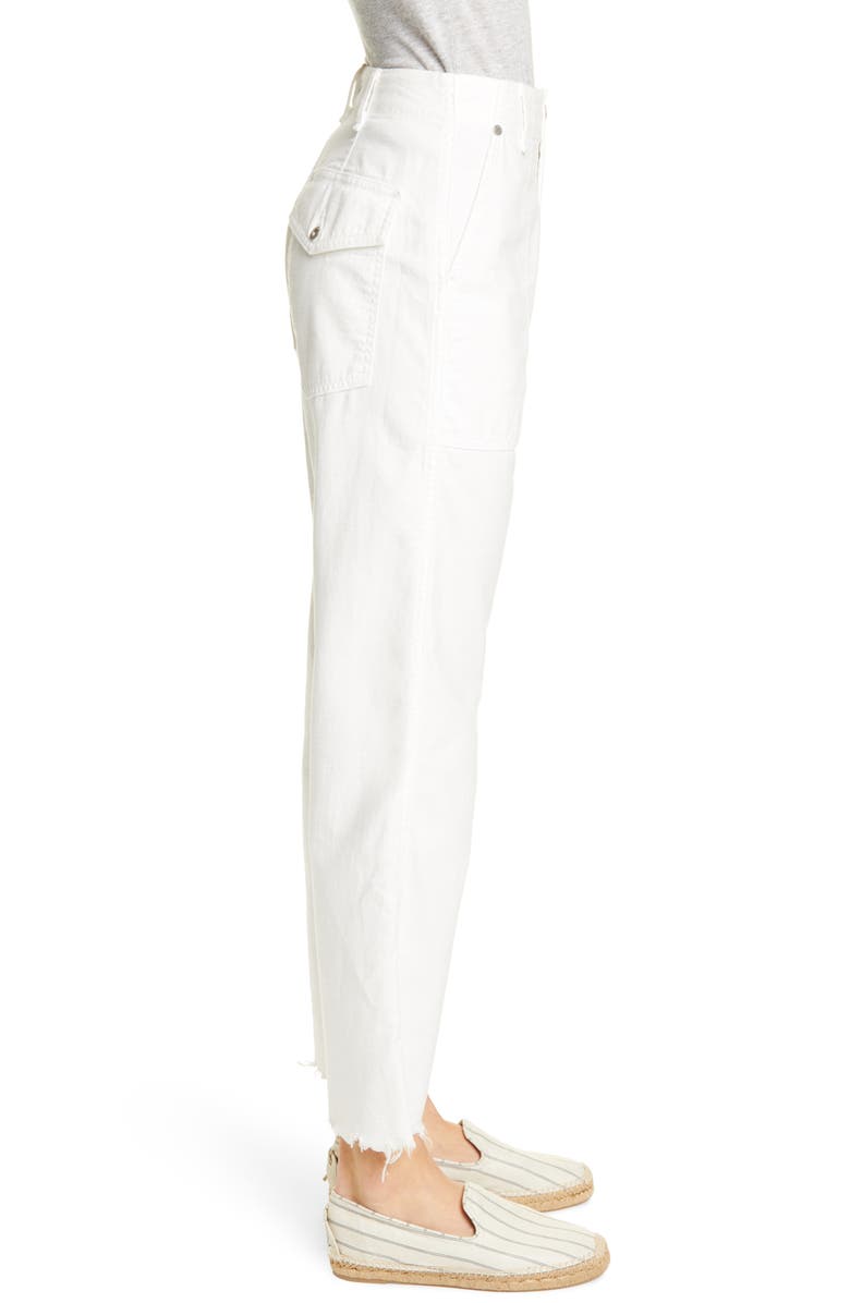 rag & bone Super High Waist Frayed Hem Chinos | Nordstrom
