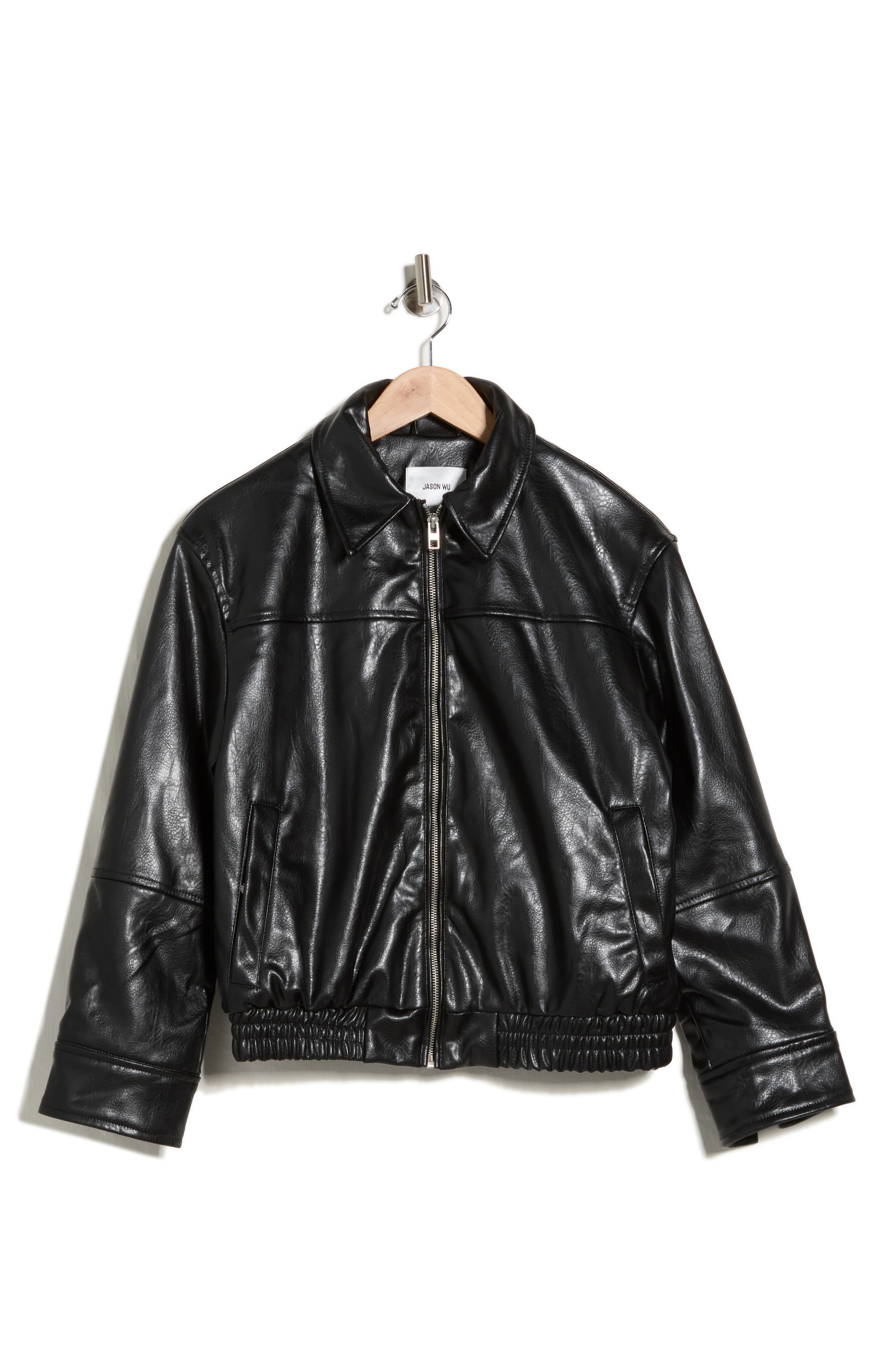JASON WU Drop Shoulder Leather Bomber Jacket | Nordstromrack