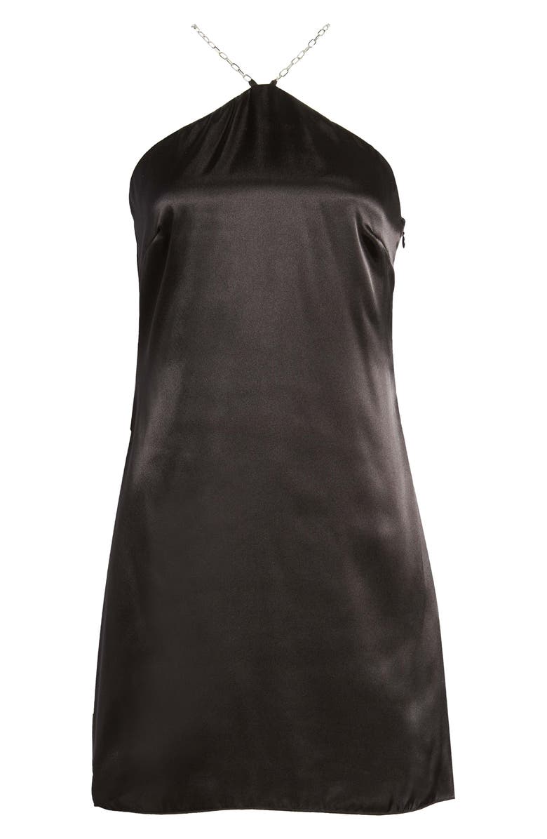 Jump Apparel Chain Strap Halter Neck Satin Cocktail Dress | Nordstromrack