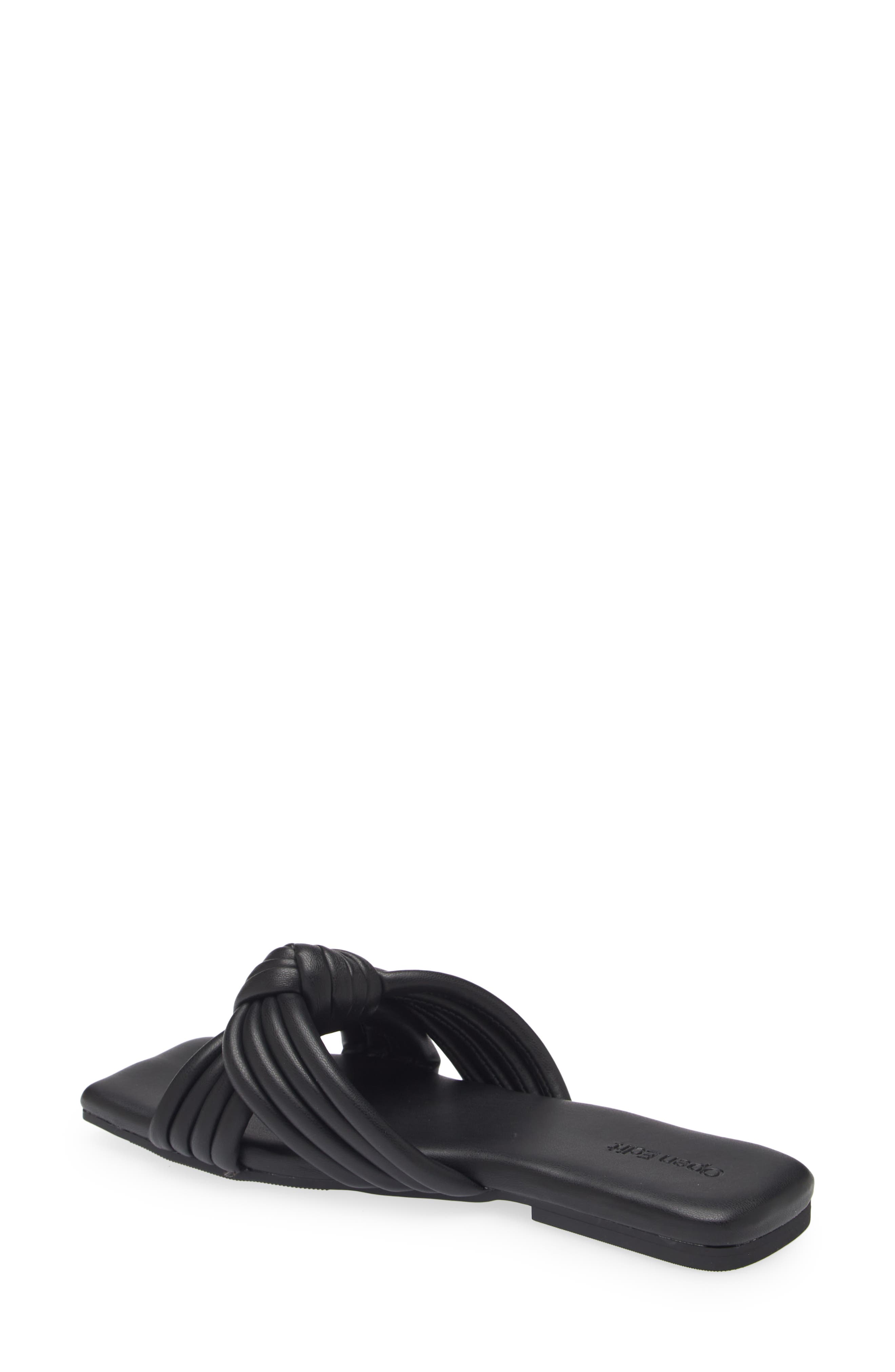 Open Edit Lilah Knot Slide Sandal (Women) | Nordstromrack