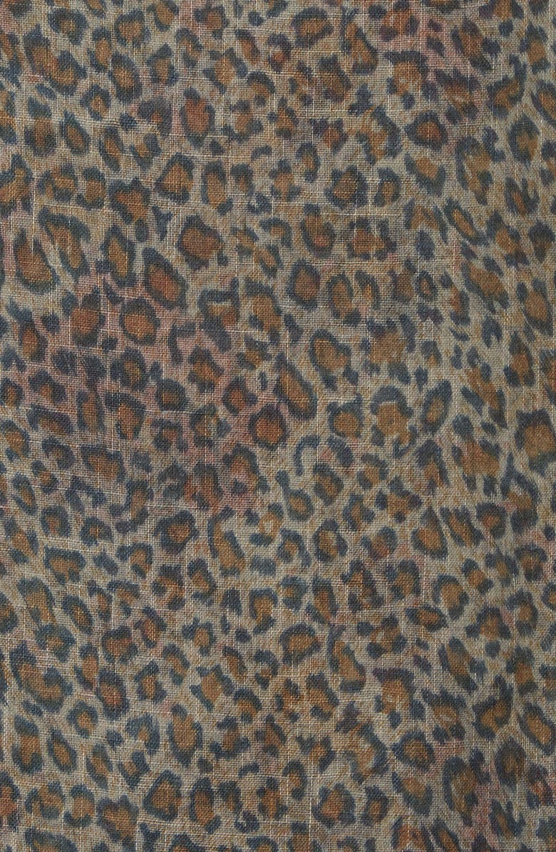 Vismaya Leopard Print Woven Scarf | Nordstromrack