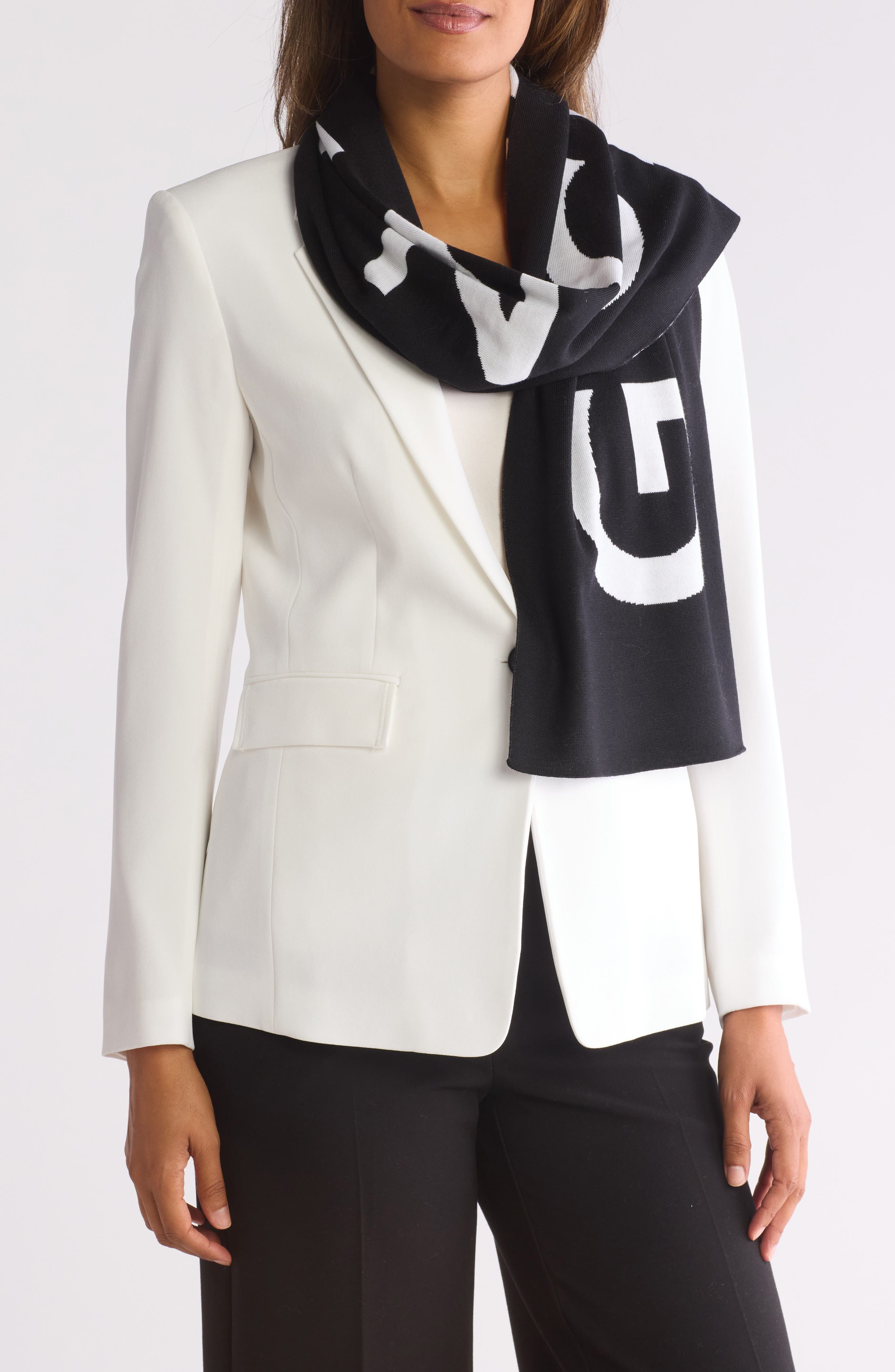 Givenchy Logo Wool Muffler Scarf | Nordstromrack