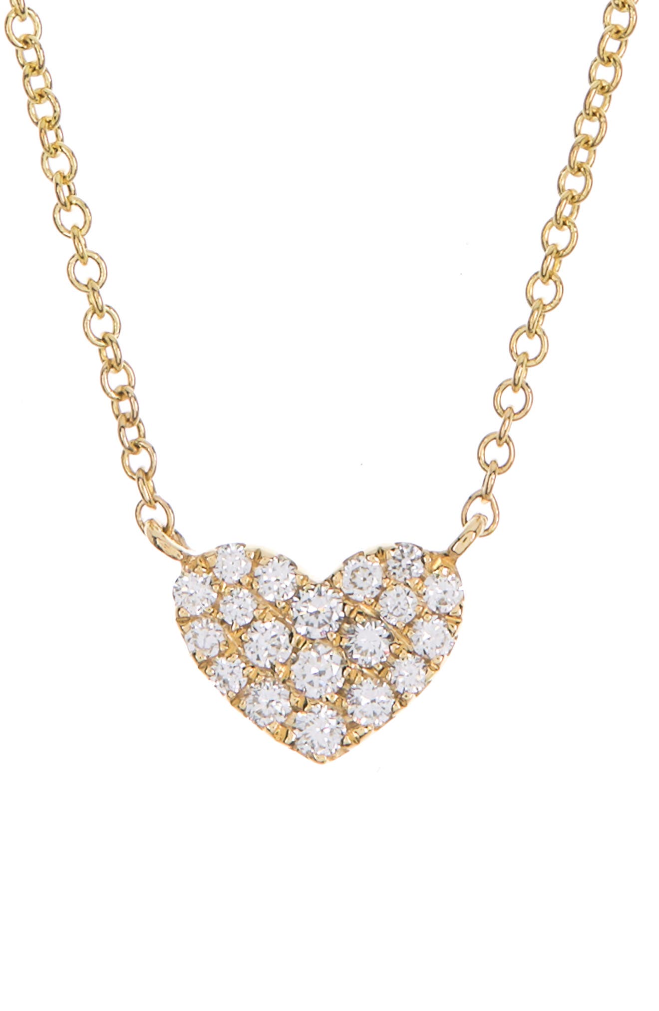 Bony Levy Icons 18K Yellow Gold Pave Diamond Heart Pendant Necklace - 0 ...