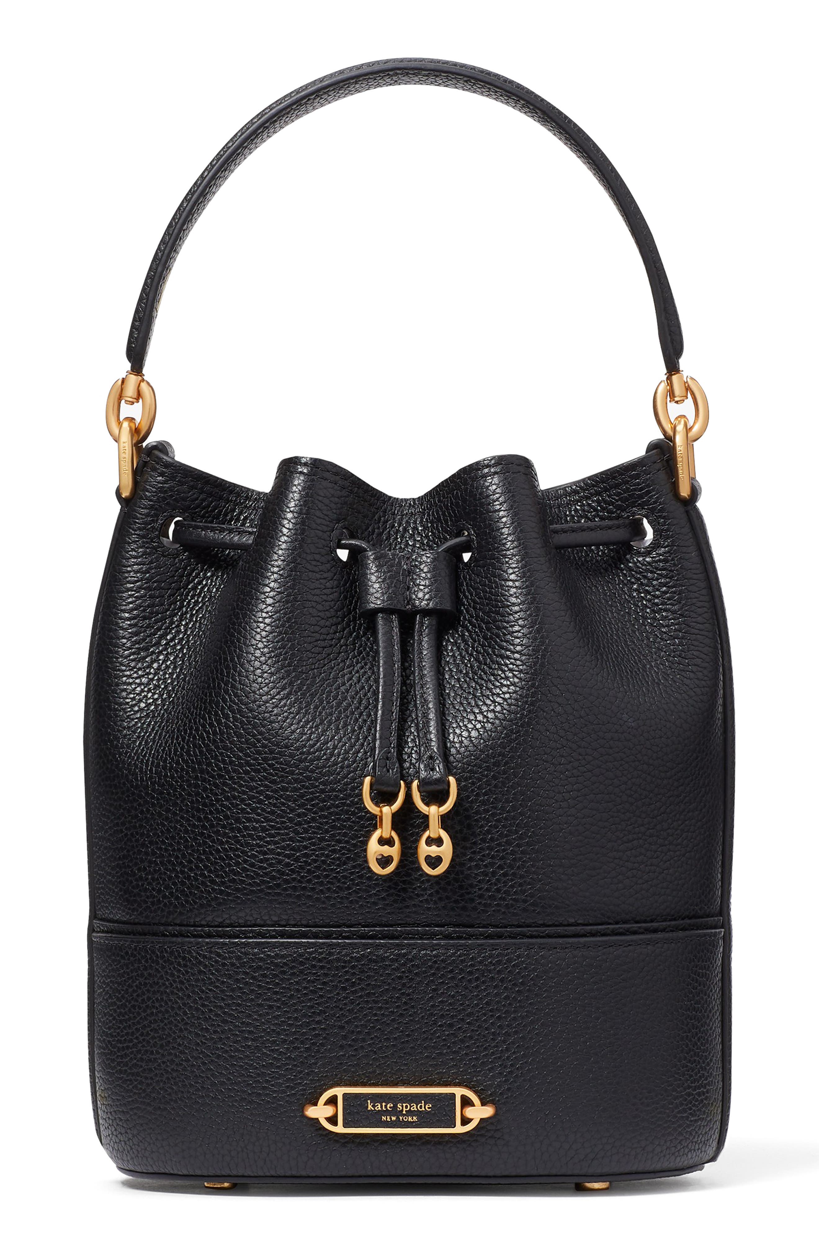 Kate Spade New York small gramercy pebble leather bucket bag ...