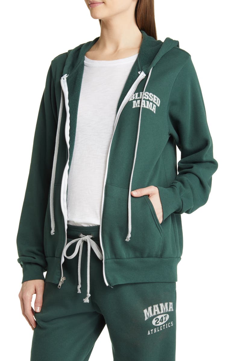 Bun Maternity Blessed Mama Always Maternity/Nursing Fleece Zip Hoodie ...