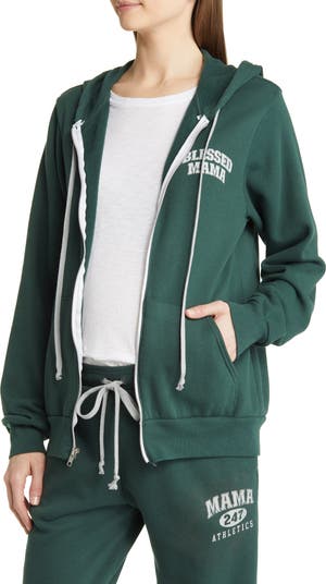 Bun Maternity Blessed Mama Always Maternity/Nursing Fleece Zip Hoodie ...