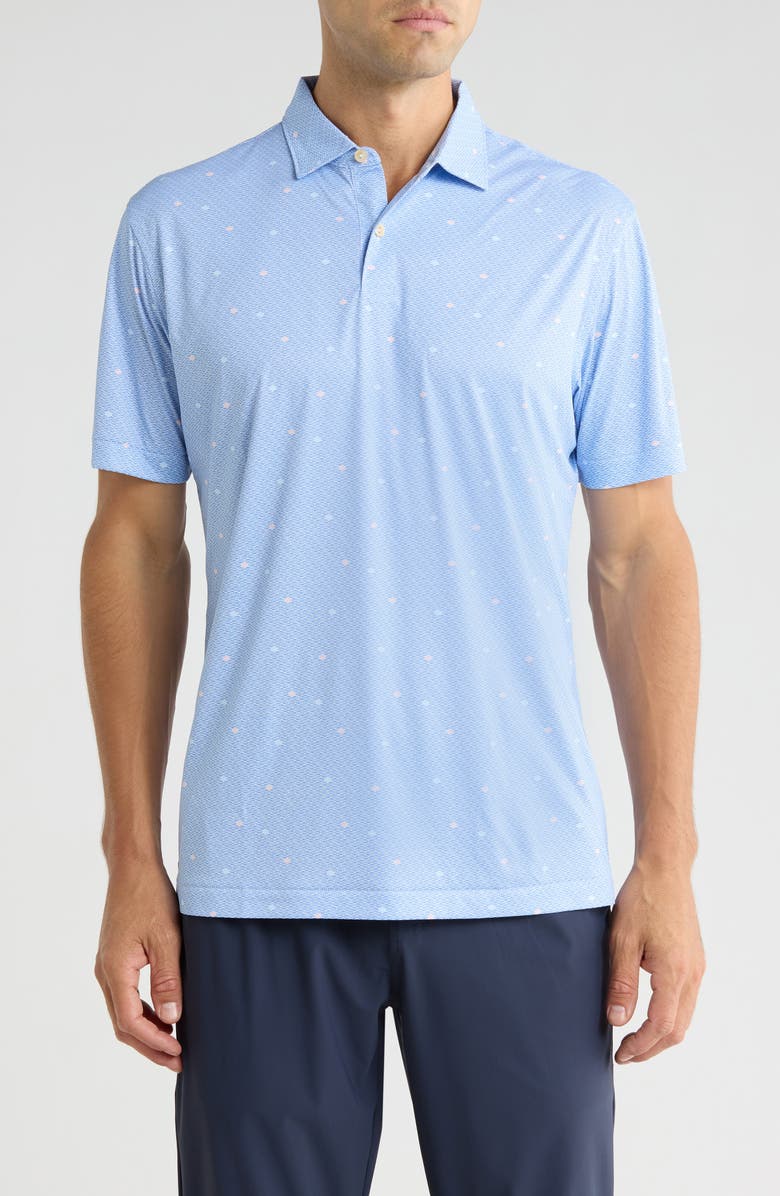 Peter Millar Featherweight Seashell Print Performance Knit Polo ...