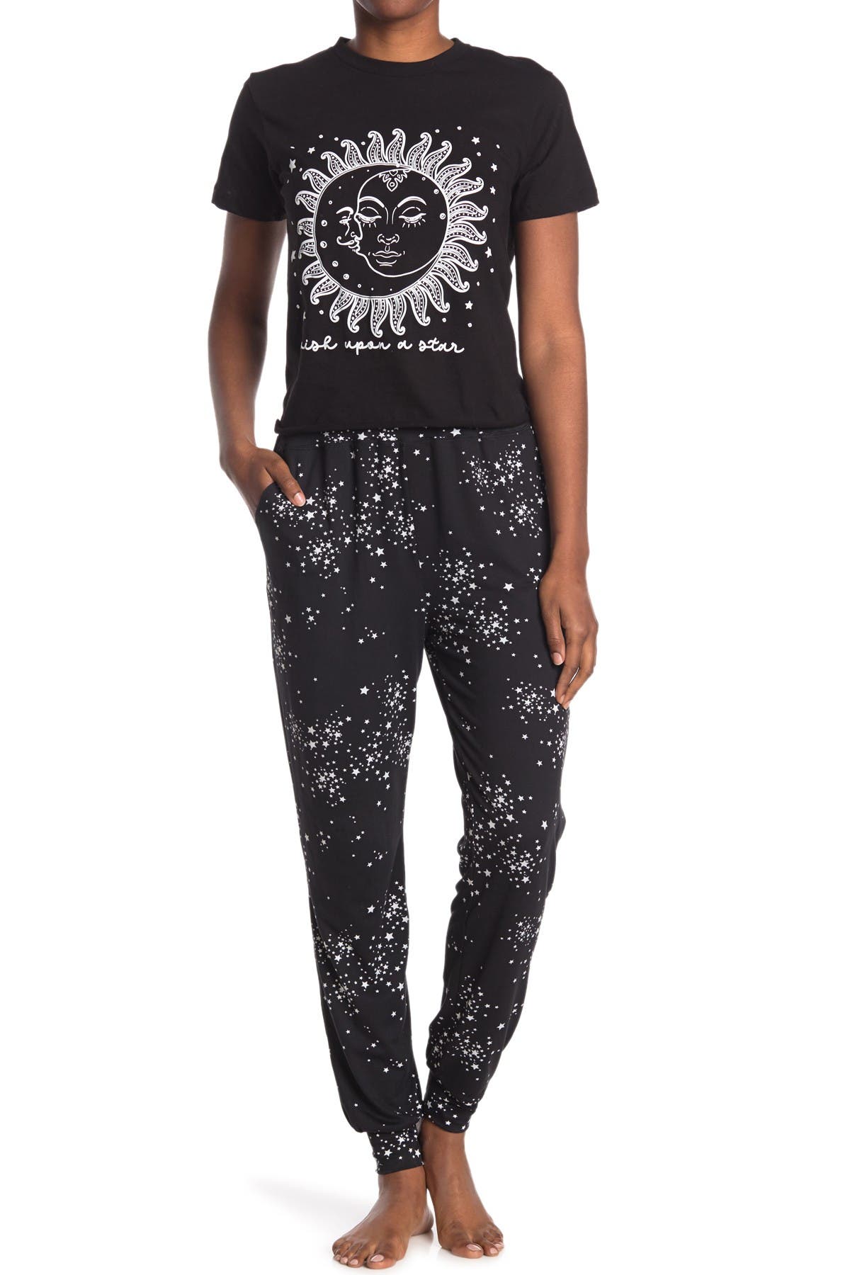 COZY ROZY Cropped Tee & Joggers - 2-Piece Set | Nordstromrack