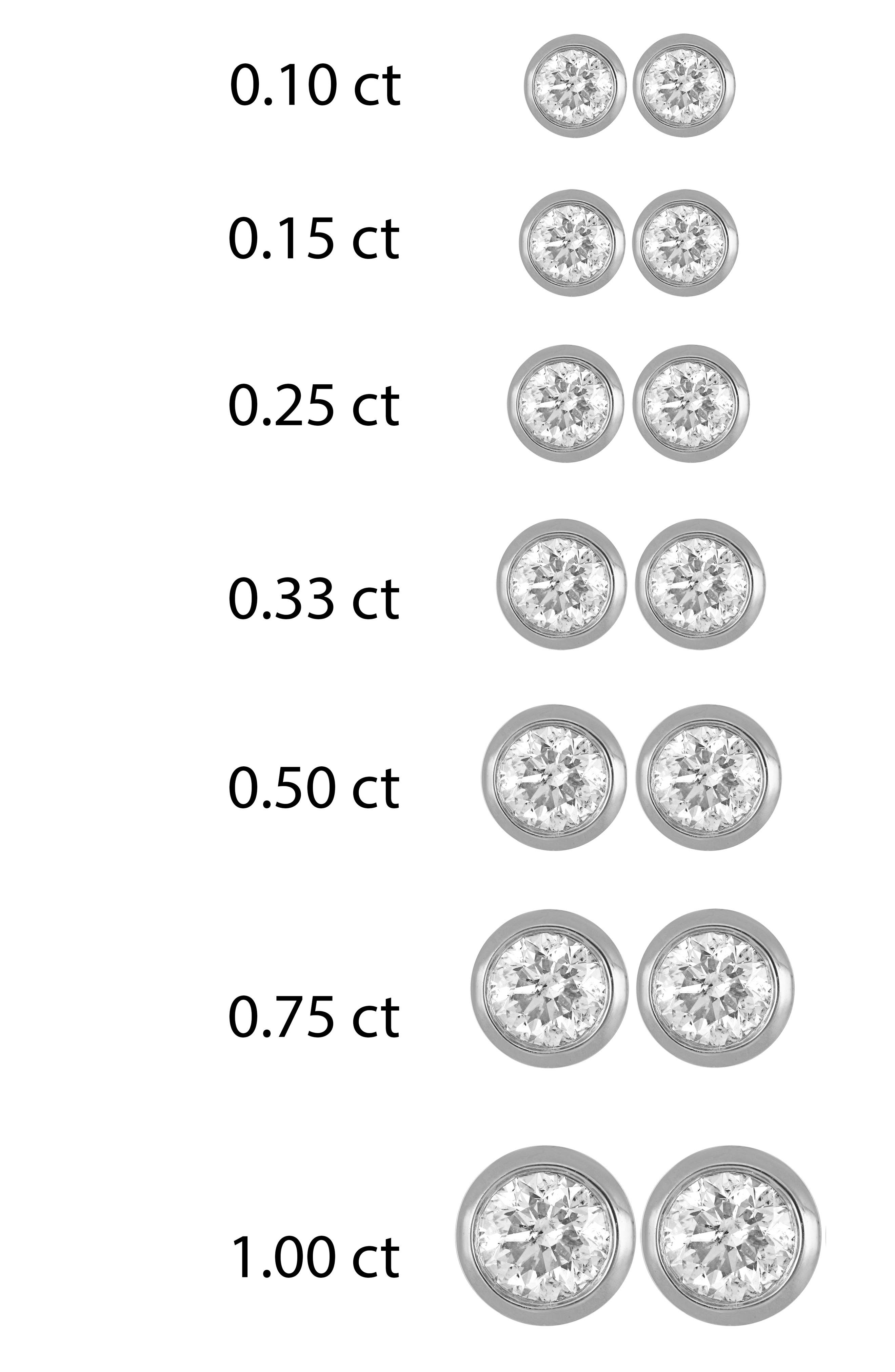 Bony Levy 14K Gold Bezel Set Diamond Stud Earrings - 0.15 ctw ...
