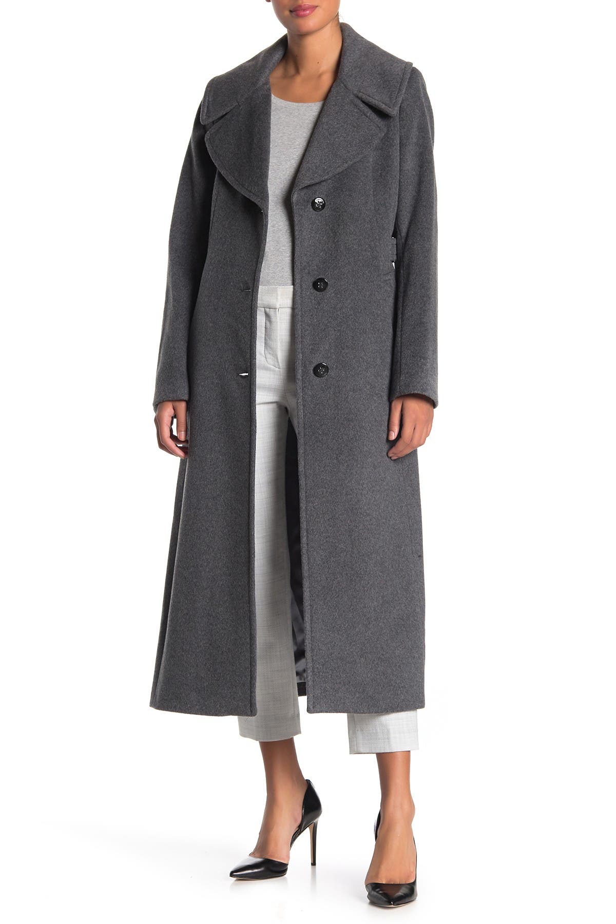 Calvin Klein Wool Blend Long Line Coat | Nordstromrack