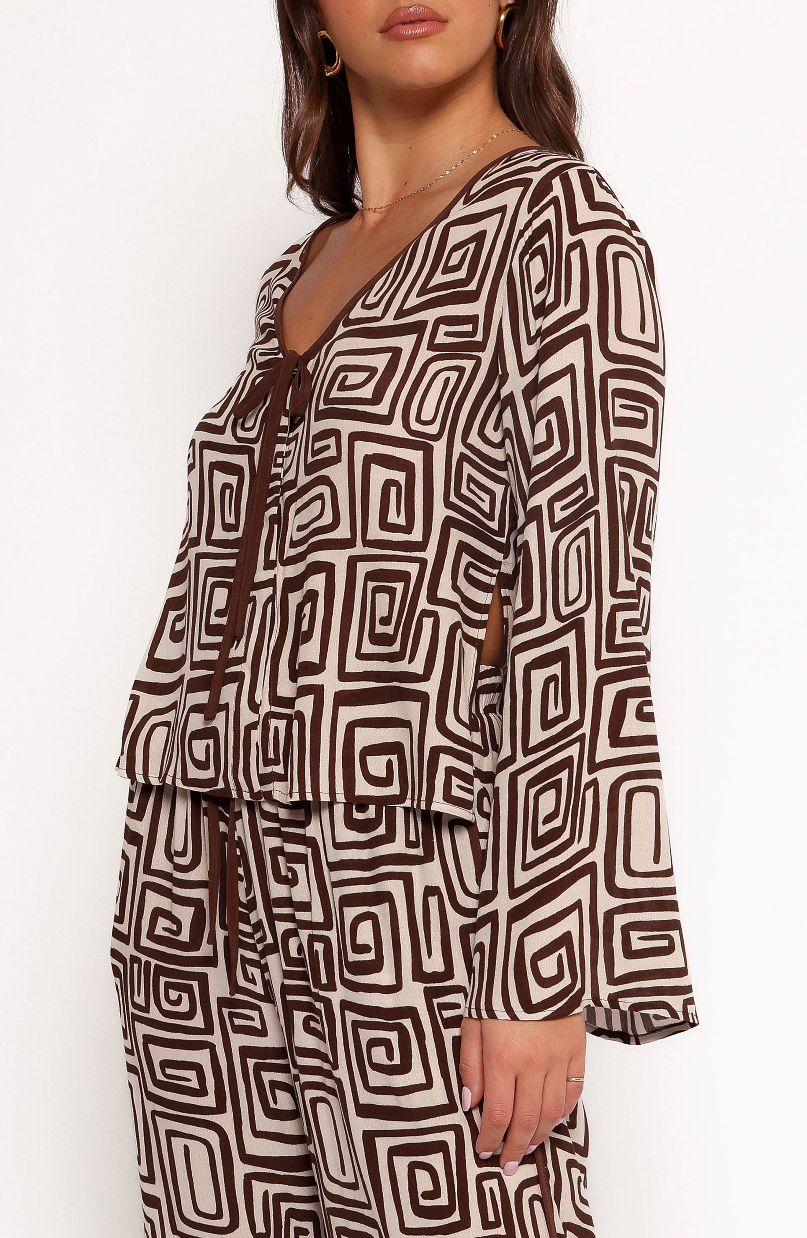 Petal & Pup Imogen Abstract Print Long Sleeve Top | Nordstromrack