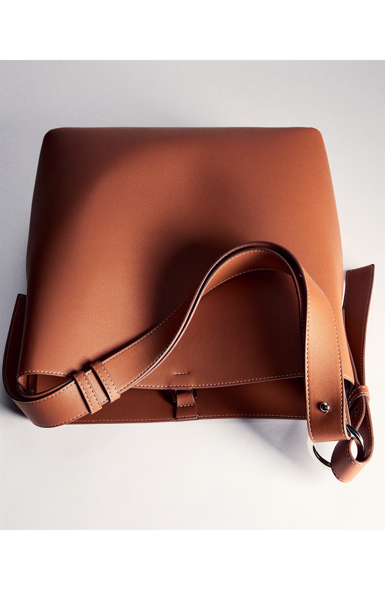 MANGO Short Handle Faux Leather Shopper Tote | Nordstrom