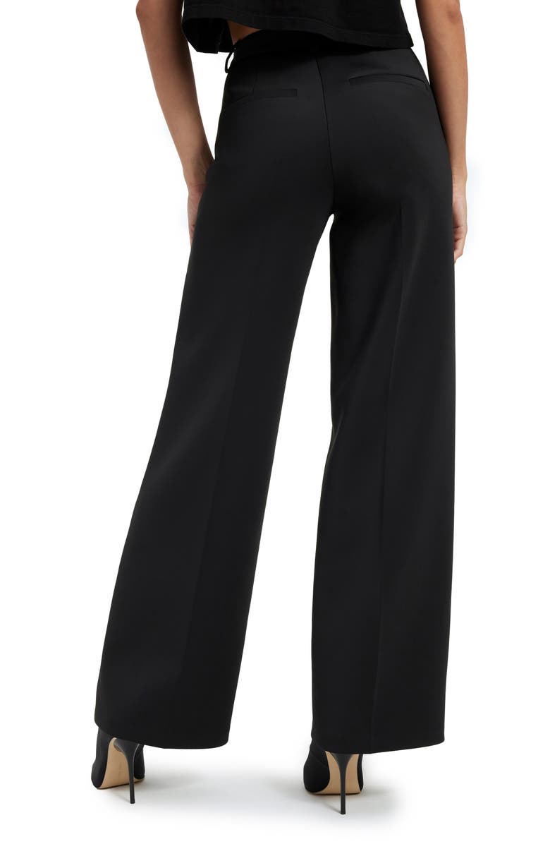 Good American Shiny Scuba Wide Leg Trousers | Nordstromrack