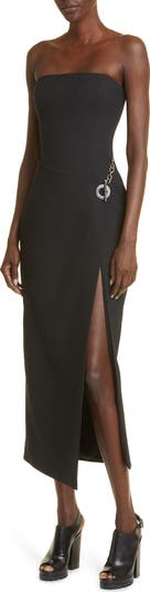 Brandon Maxwell The Nina Hardware Detail Strapless Wool & Silk Blend ...