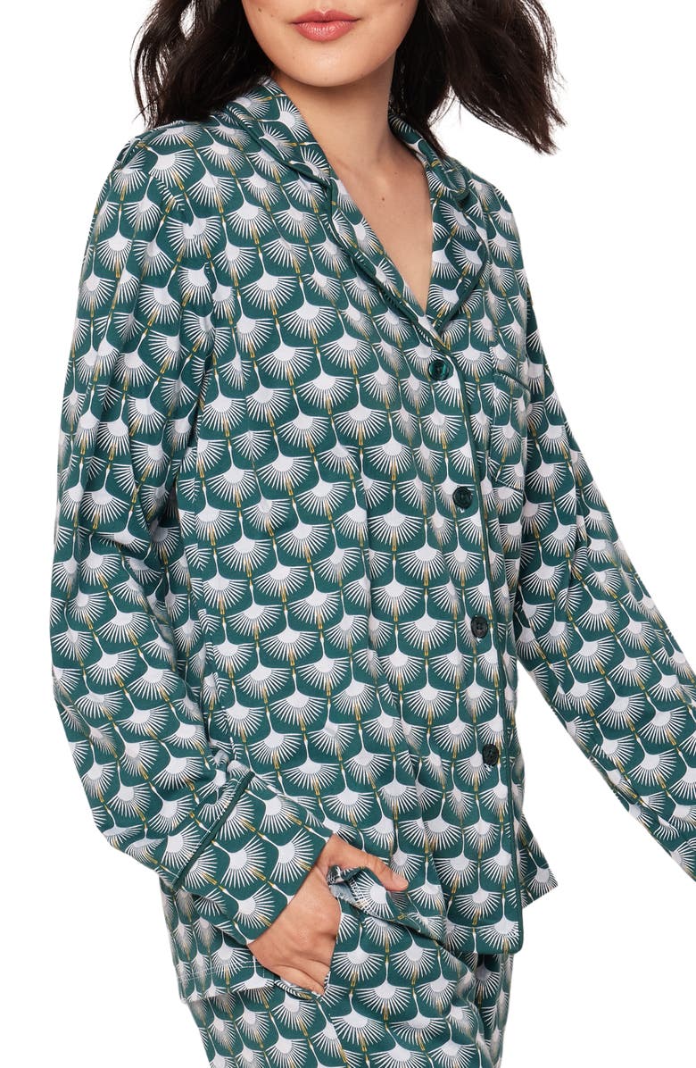 Petite Plume Sonnet of Swans Print Piped Pima Cotton Pajamas | Nordstrom