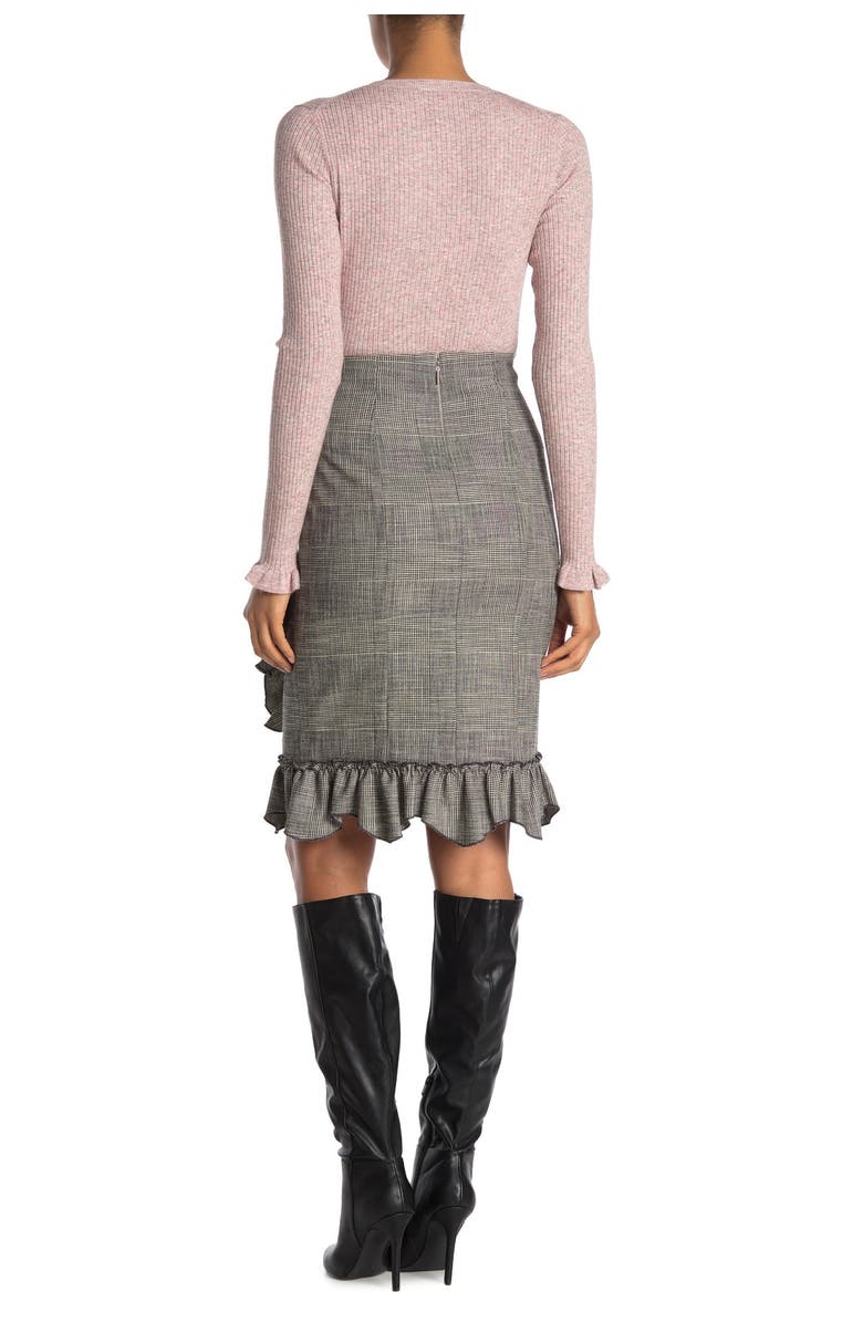 Rebecca Taylor Ruffled Plaid Pencil Skirt | Nordstromrack