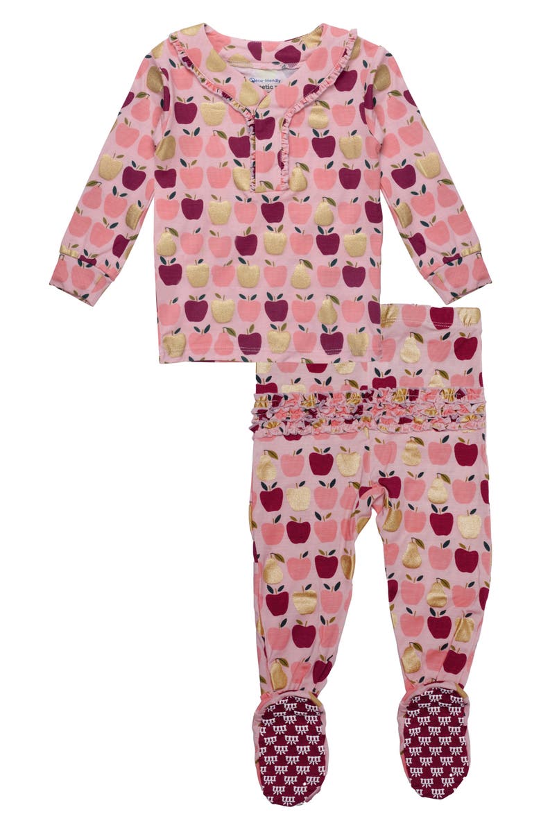 Magnetic Me Appleton Ruffle Two-Piece Footed Pajamas | Nordstromrack