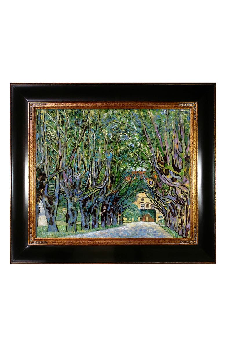 OVERSTOCK ART Avenue in Schloss Kammer Park by Gustav Klimt Framed Wall ...